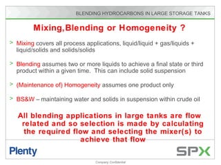 S d-blending in large hydrocarbon storage tanks | PPT | Chemistry | Science