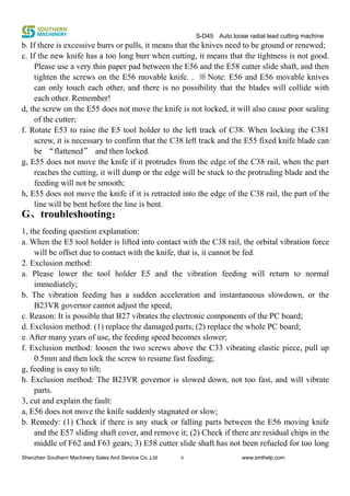 S d45 auto loose radial lead cutting machine user manual | PDF