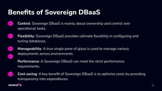 S-DBaaS Community Call | Introduction to Sovereign DBaaS: The why, what and how | PPT