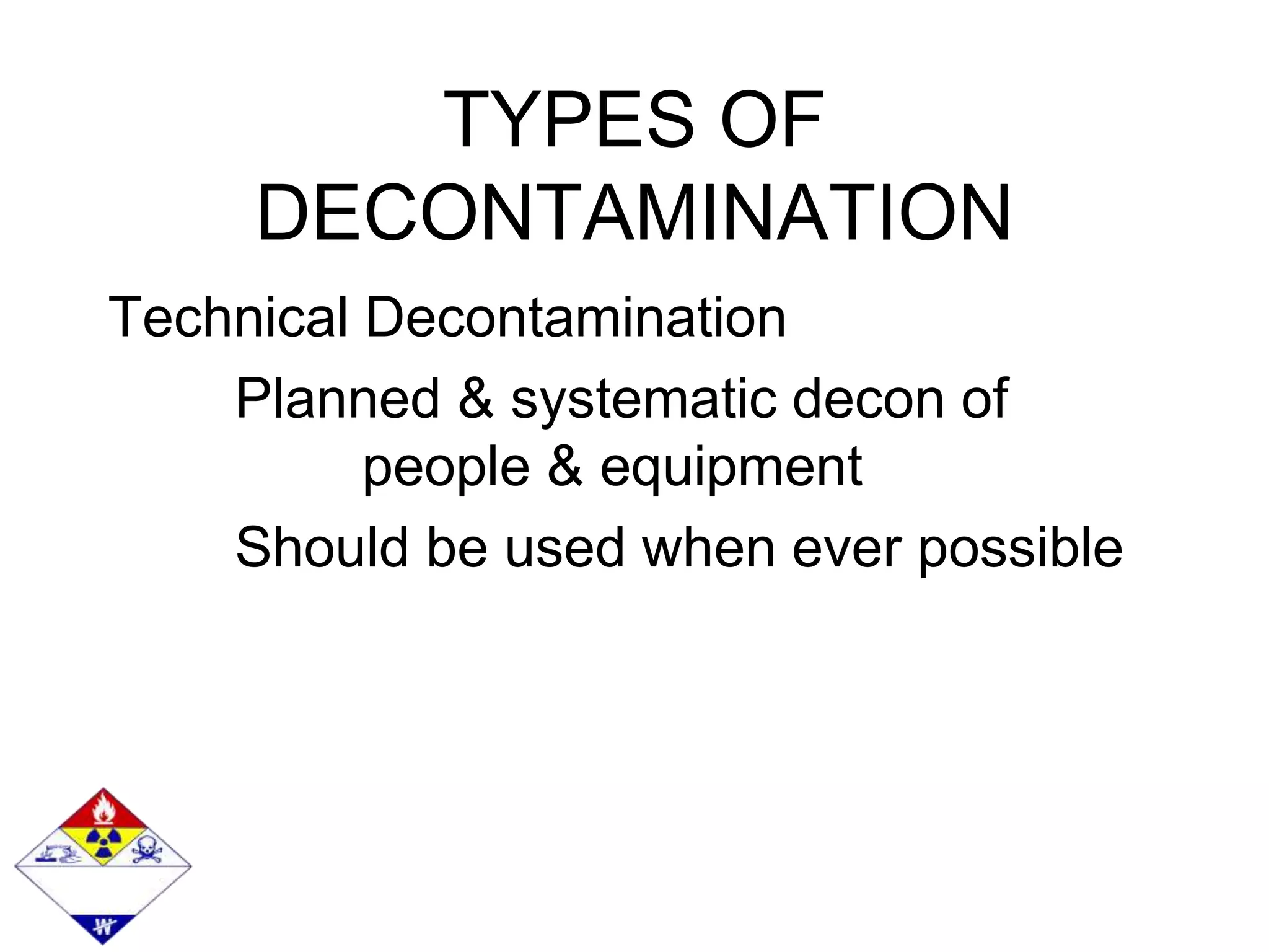 HAZAT TECHNICIAN DECONTAMINATION | PPT