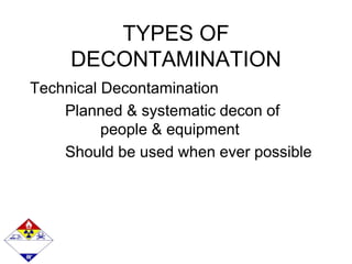 HAZAT TECHNICIAN DECONTAMINATION | PPT