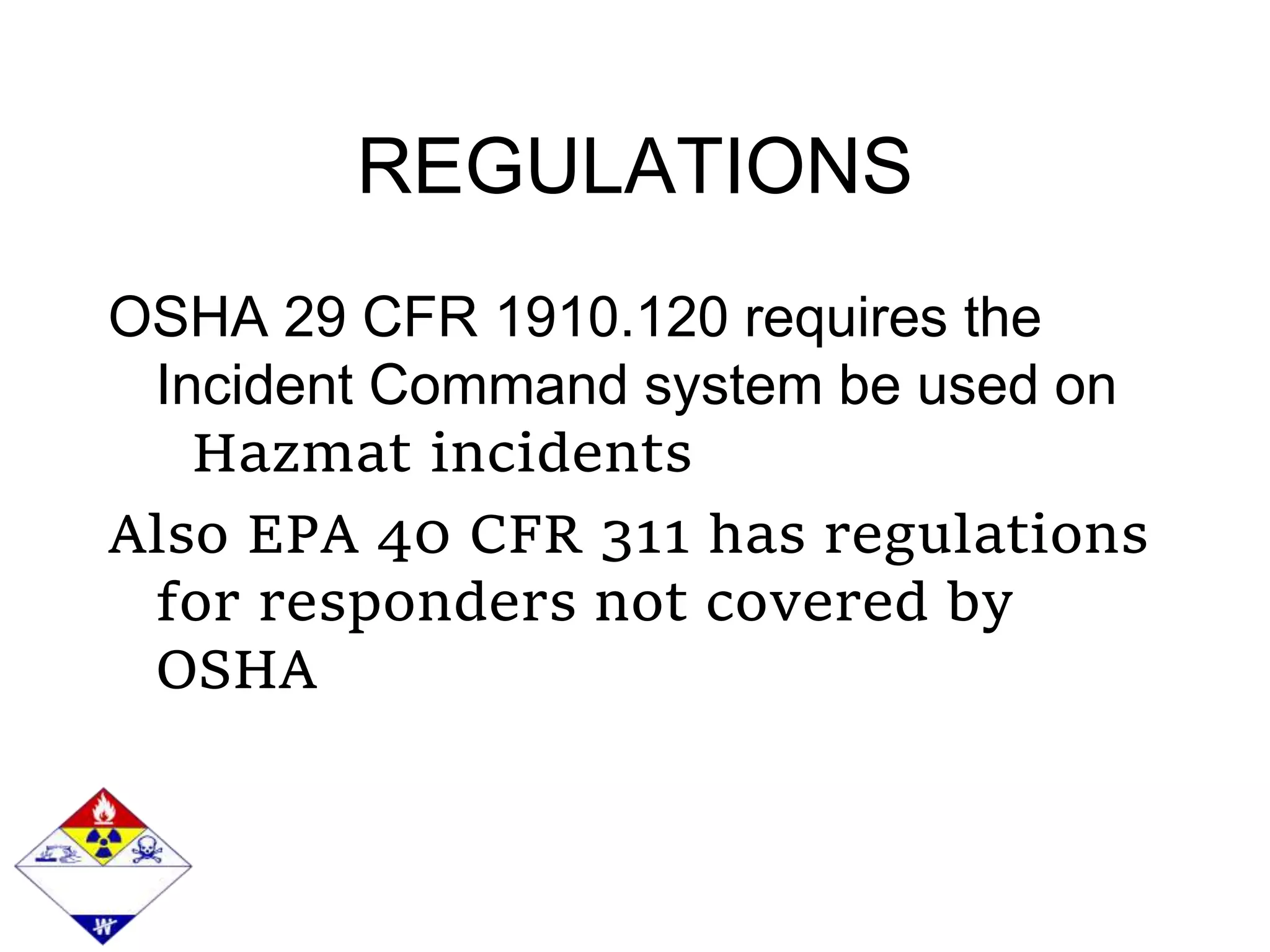 HAZMAT TECHNICIAN INCIDENT MANAGEMENT NFPA COMPLIANT | PPT
