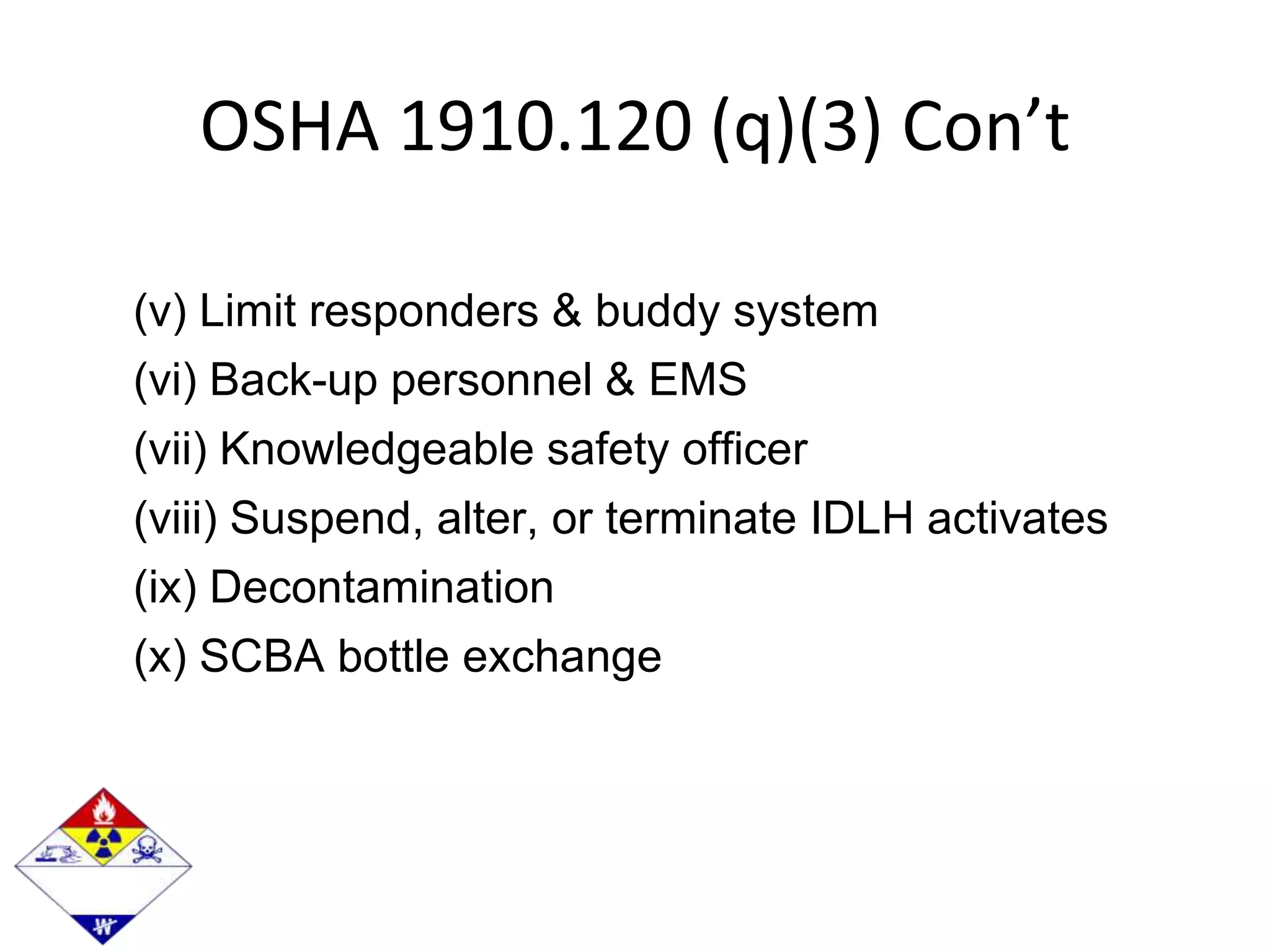 HAZMAT TECHNICIAN INCIDENT MANAGEMENT NFPA COMPLIANT | PPT