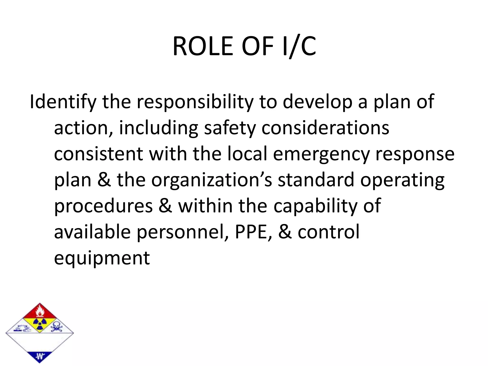 HAZMAT INCIDENT COMMAND NFPA COMLIANT | PPT