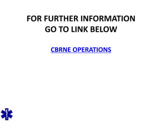 HAZMAT CBRNE OPERATIONS | PPTX