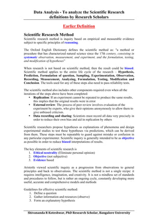 Data Analysis - Scientific Research Definitions | PDF