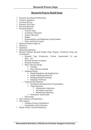 Research Process Steps | PDF | Educational Assessment | Education