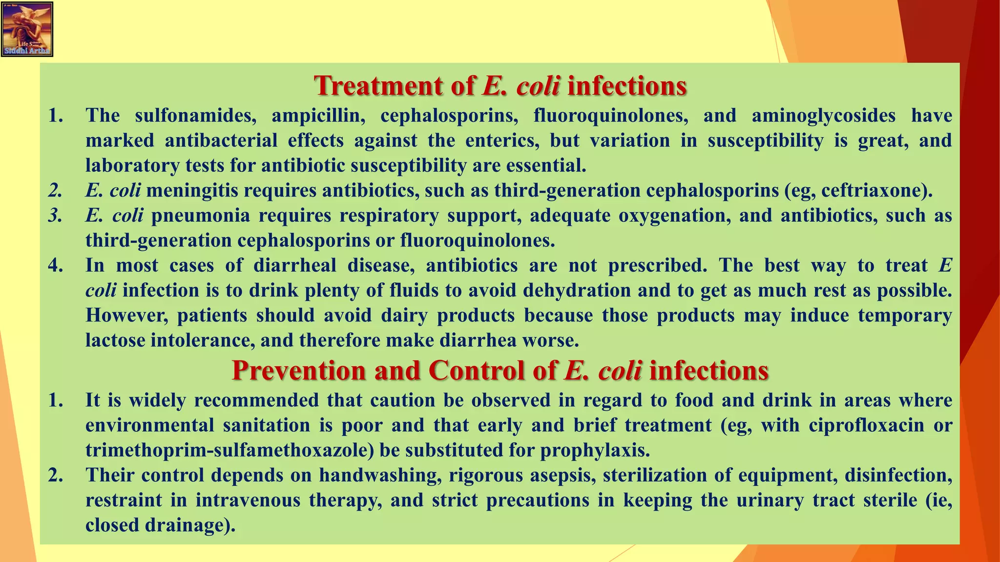 E. coli (Morphology, Growth Requirements and Genetics) | PPTX