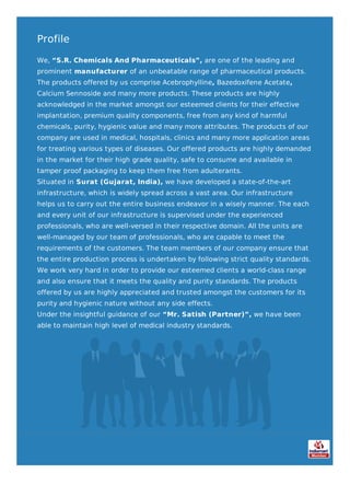 S r-chemicals-and-pharmaceuticals | PDF