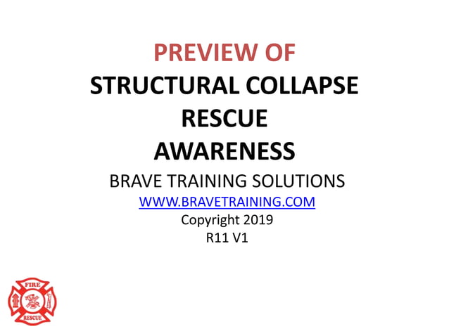 STRUCTURAL COLLAPSE AWARENESS FEMA COMPLIANT | PPTX
