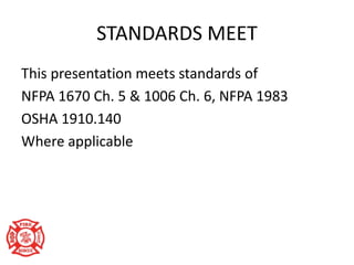 ROPE RESCUE OPERATIONS NFPA COMPLIANT | PPTX