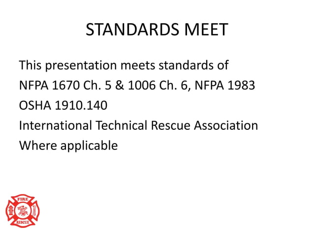ROPE RESCUE AWARENESS NFPA COMPLIANT | PPTX | Climbing | Extreme Sports