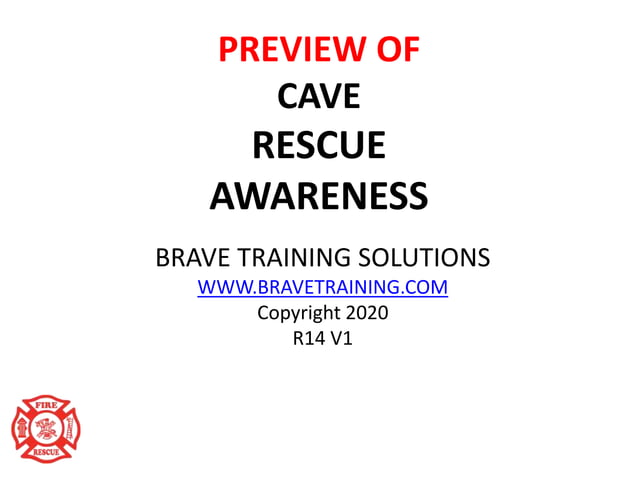 CAVE RESCUE AWARENESS | PPTX | First Aid | Injuries