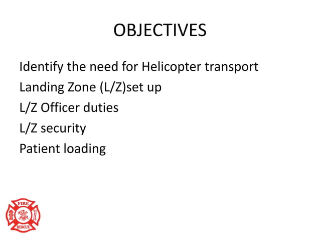PREVIEW OF HELICOPTER RESCUE AWARENESS PPT TRAINING PRESENTATION | PPT