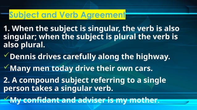 EAPP_LESSON -REVIEW ON SUBJECT-VERB AGREEMENT | PPTX
