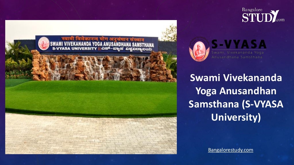 Swami Vivekananda Yoga Anusandhan Samsthana (S-VYASA University) | PPT