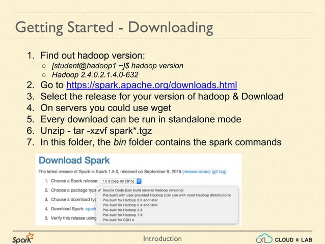 Apache Spark Introduction Big Data Hadoop Spark Tutorial Cloudxlab Ppt
