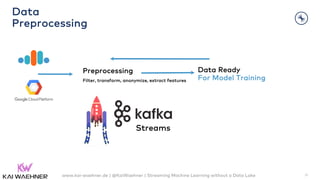 Apache Kafka, Tiered Storage and TensorFlow for Streaming Machine Learning without a Data Lake ...
