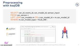 Apache Kafka, Tiered Storage and TensorFlow for Streaming Machine Learning without a Data Lake ...