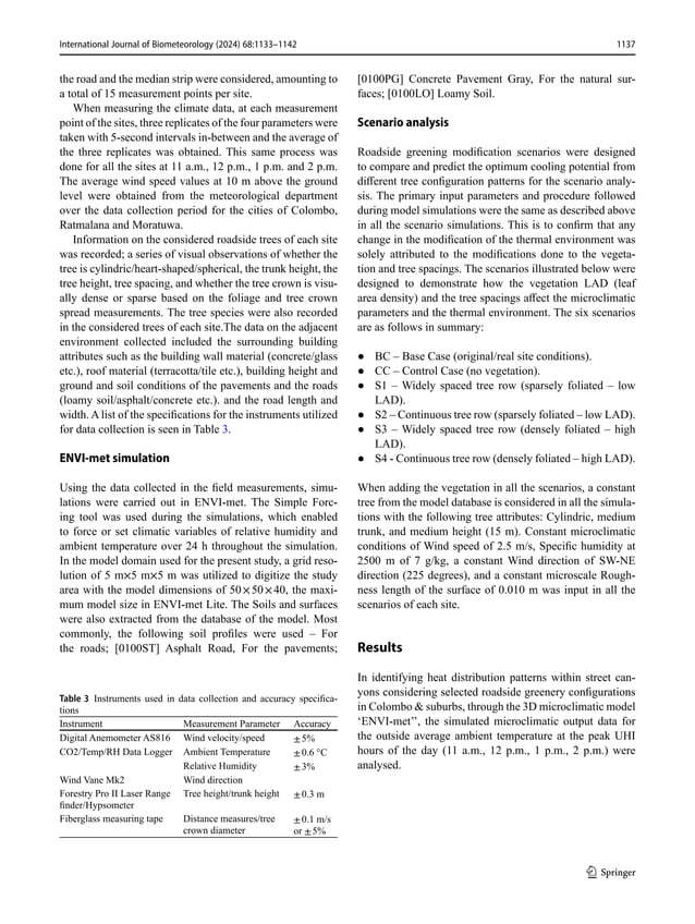 Street tree Configuration on UHI Mitigation | PDF