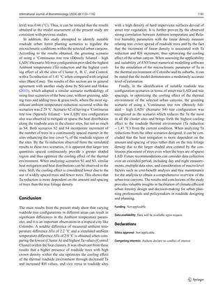 Street tree Configuration on UHI Mitigation | PDF