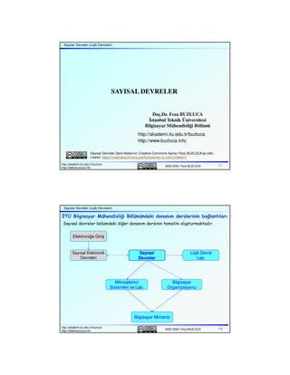 Sayısal Devreler 01, Feza BUZLUCA | PDF
