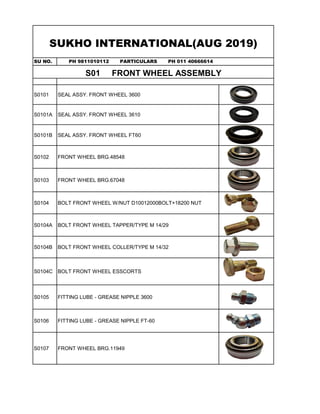 FARMTRAC AND FORD TRACTORS PARTS PHOTO CATALOG (S1-S5)) | PDF