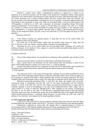Lossless LZW Data Compression Algorithm on CUDA | PDF
