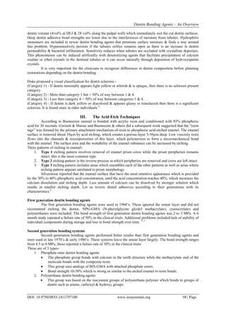 Dentin Bonding Agents – An Overview | PDF
