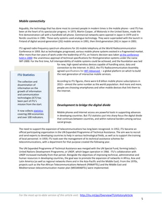 Overview of ITU’s History | PDF