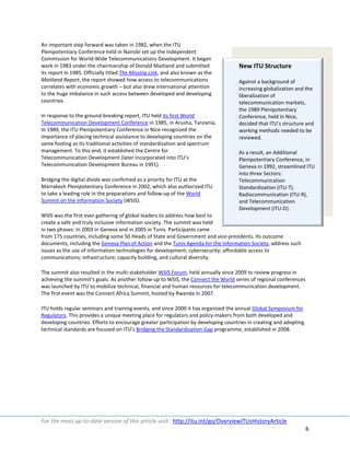Overview of ITU’s History | PDF | Internet | Computing