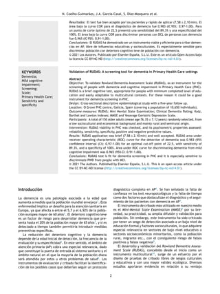 Validación del RUDAS en Atención Primaria | PDF