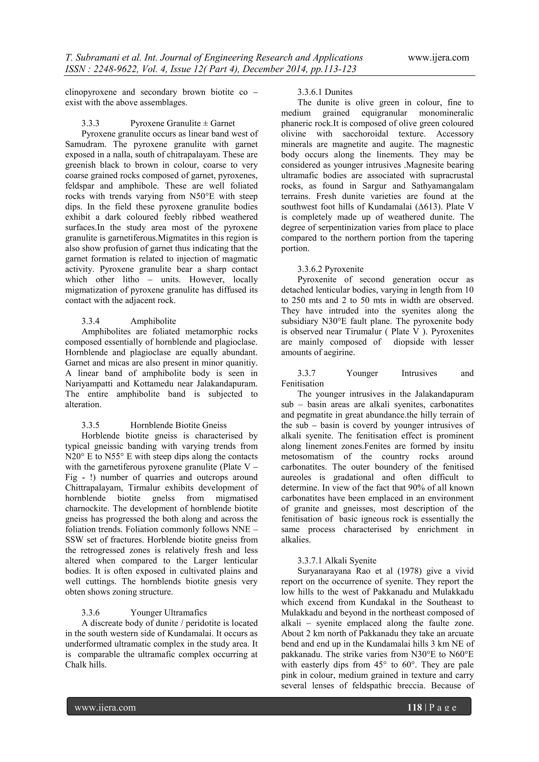 Hydrogeological Studies At Jalakandapuram Sub – Basin Of Sarabanga ...
