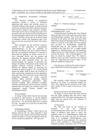 Hydrogeological Studies At Jalakandapuram Sub – Basin Of Sarabanga ...