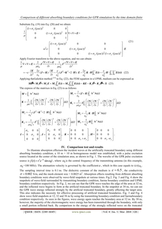 Comparison of Different Absorbing Boundary Conditions for GPR Simulation by the Time Domain ...