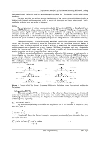 Performance Analysis of OFDM in Combating Multipath Fading | PDF