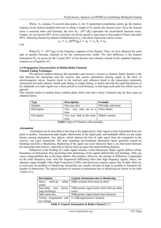 Performance Analysis of OFDM in Combating Multipath Fading | PDF