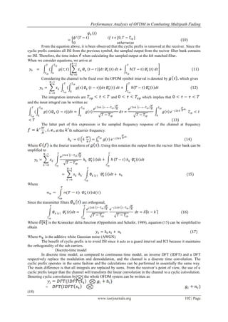 Performance Analysis of OFDM in Combating Multipath Fading | PDF