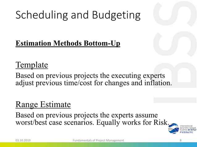S07 Scheduling and Budgeting | PPTX | Business | Business and Finance