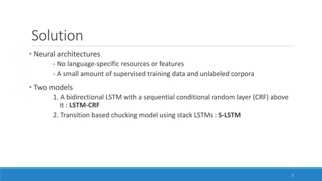 Neural Architectures for Named Entity Recognition | PPT