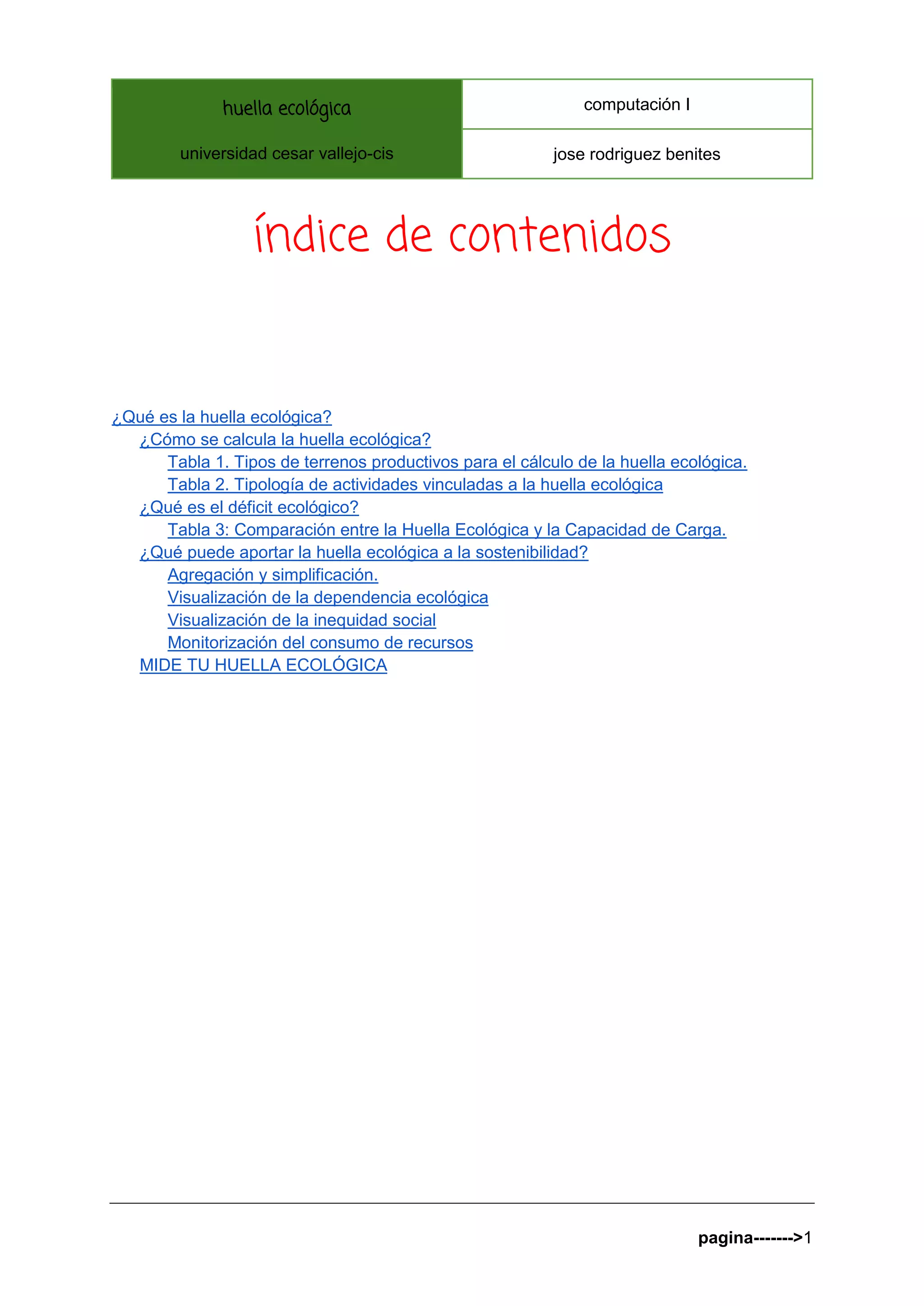 huella ecologica | PDF