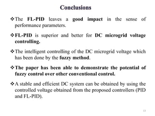 Design and Analysis of PID and Fuzzy-PID Controller for Voltage Control of DC Microgrid , IGST ...