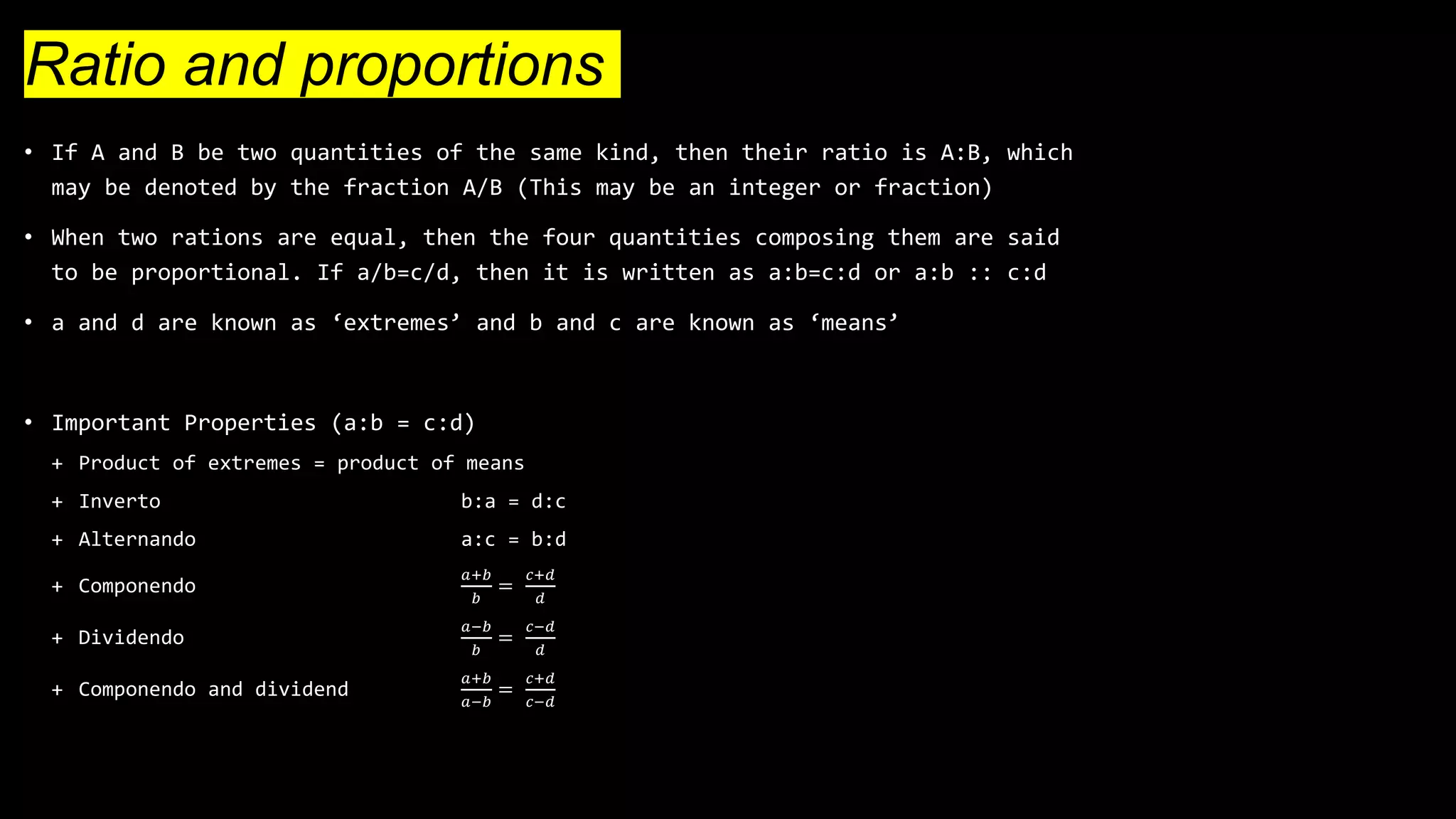Ratio and Proportions | PPTX