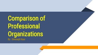 Comparison of professional organizations | PPT
