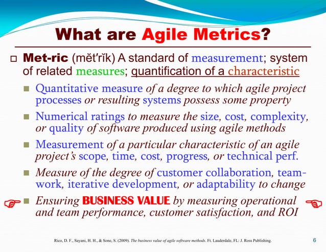 Lean & Agile Performance Measurement: Metrics, Models, & Measures | PPT