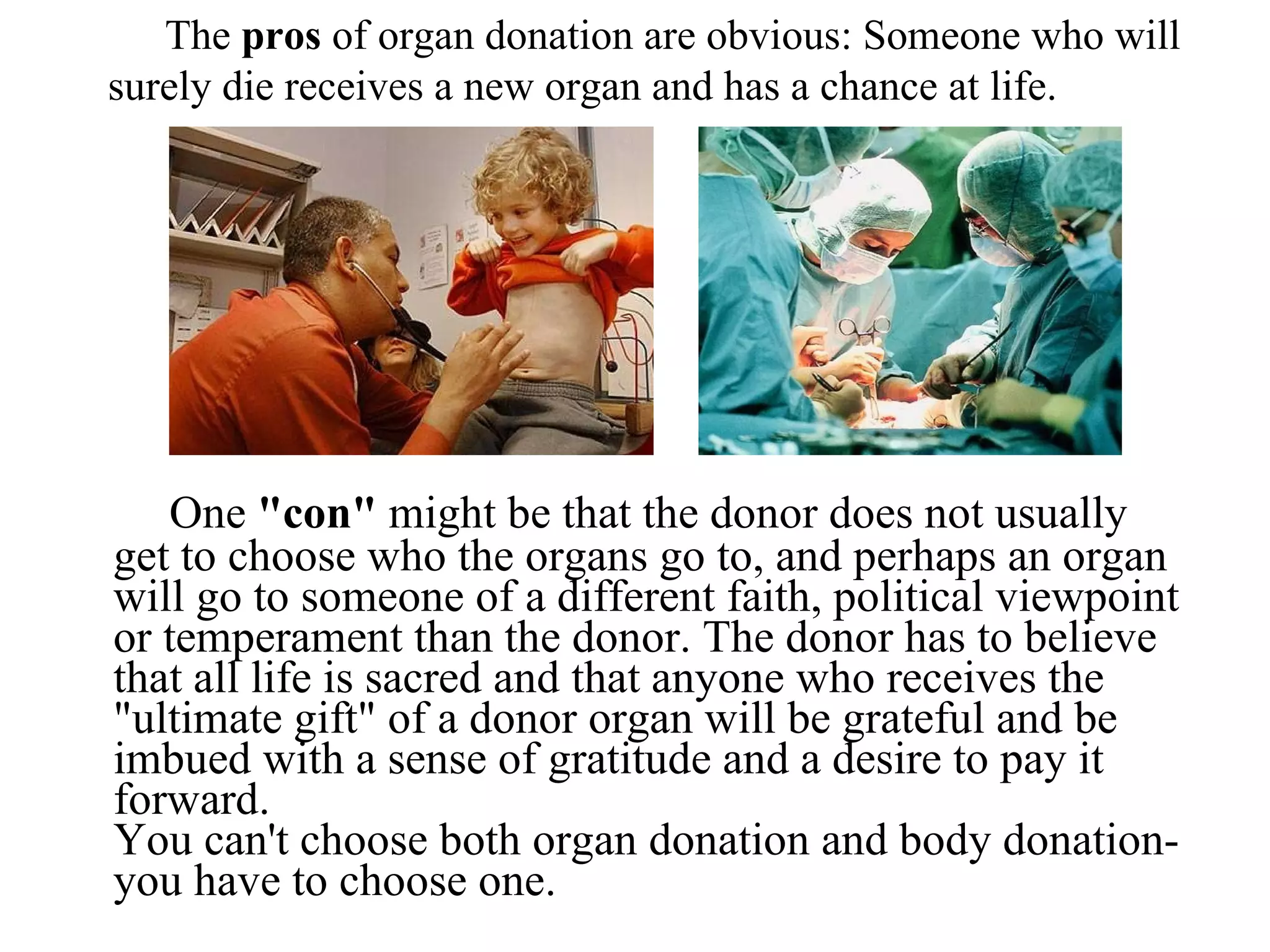 ORGAN AND BODY DONATION | PPT