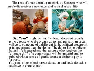 ORGAN AND BODY DONATION | PPT