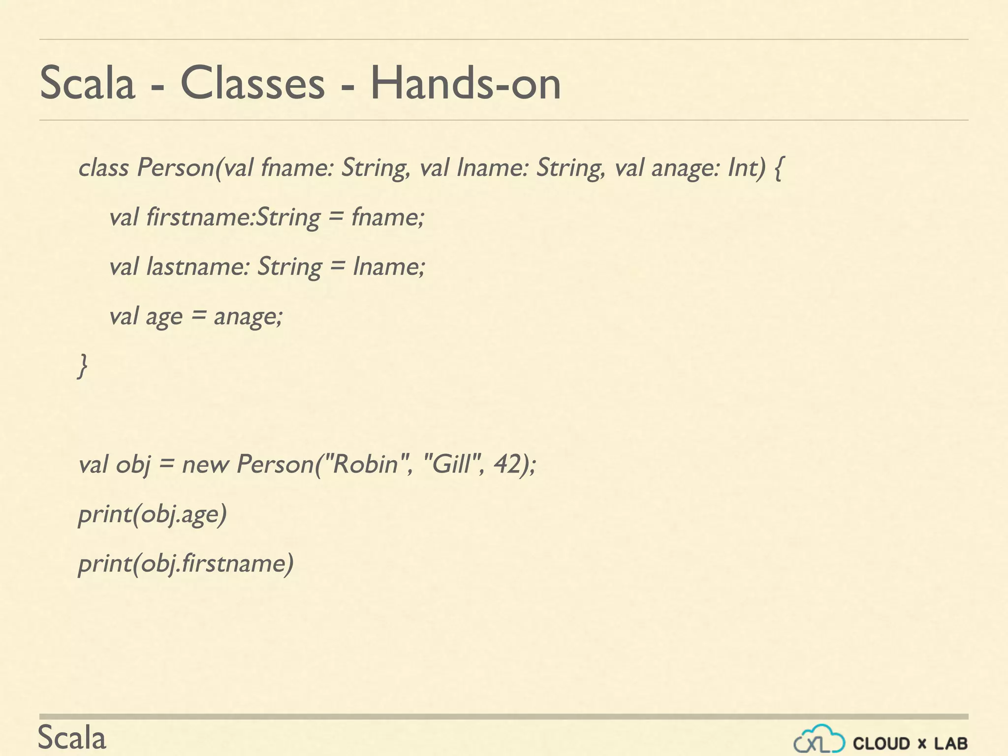 Introduction to Scala | Big Data Hadoop Spark Tutorial | CloudxLab | PPT