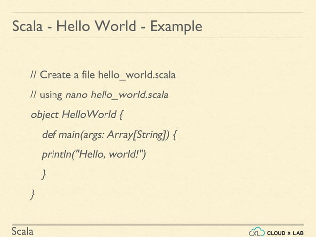 Introduction To Scala Big Data Hadoop Spark Tutorial Cloudxlab Ppt