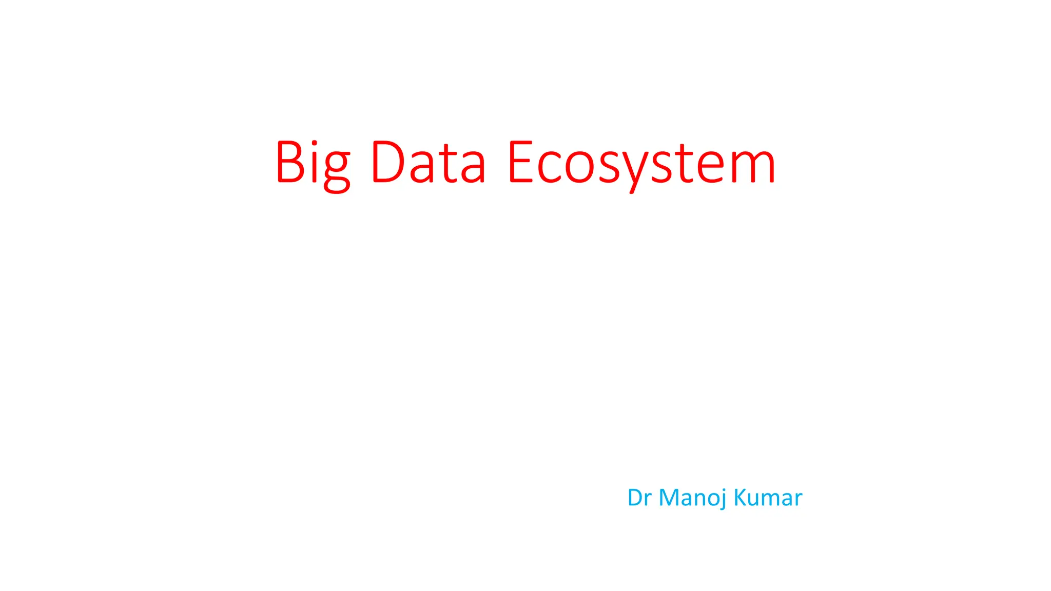 Big Data Ecosystem Presentation On The Introduction Ppt 3163